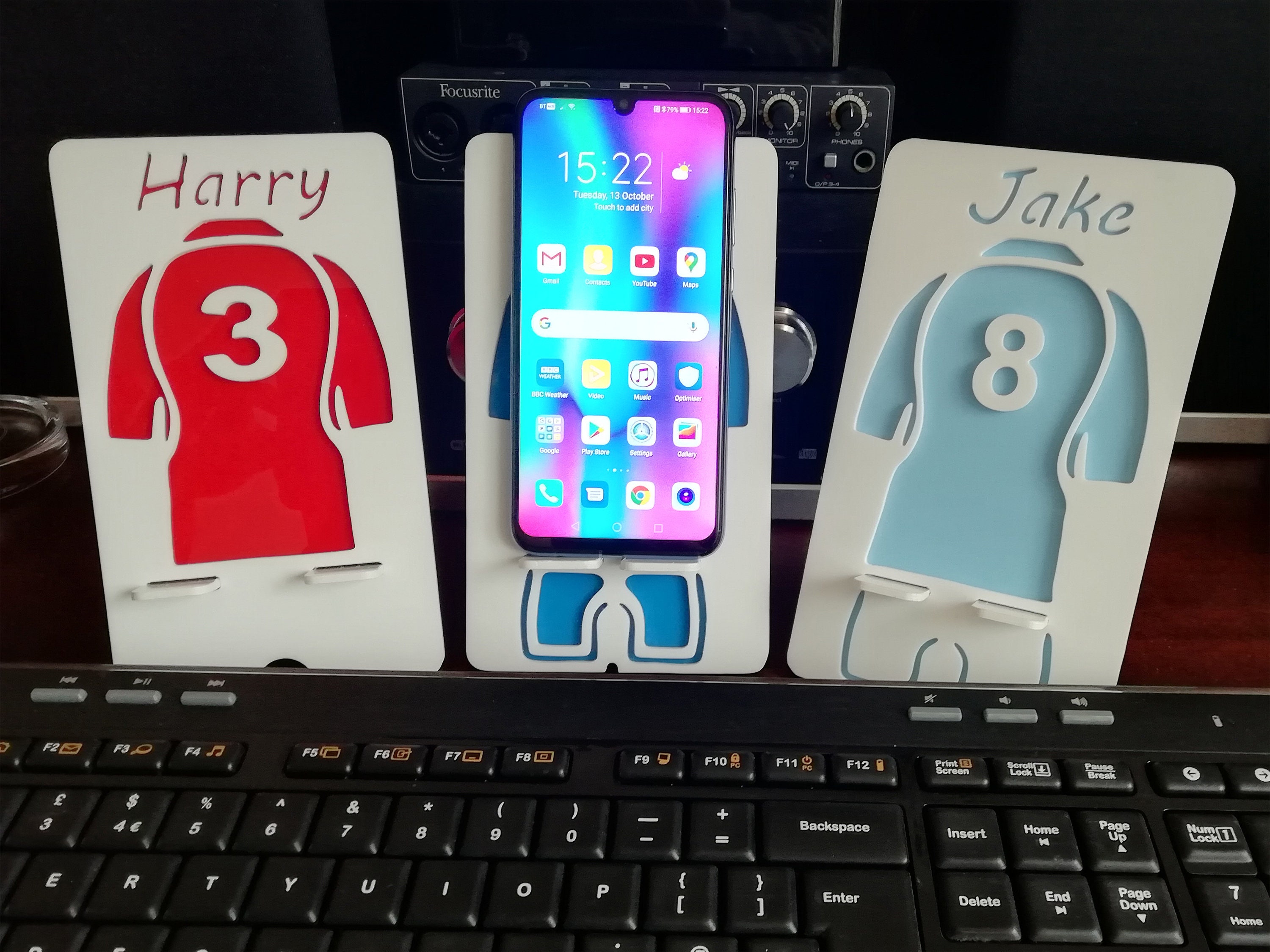 Mobile Phone Stand / Holder Personalised Football Team - Etsy UK