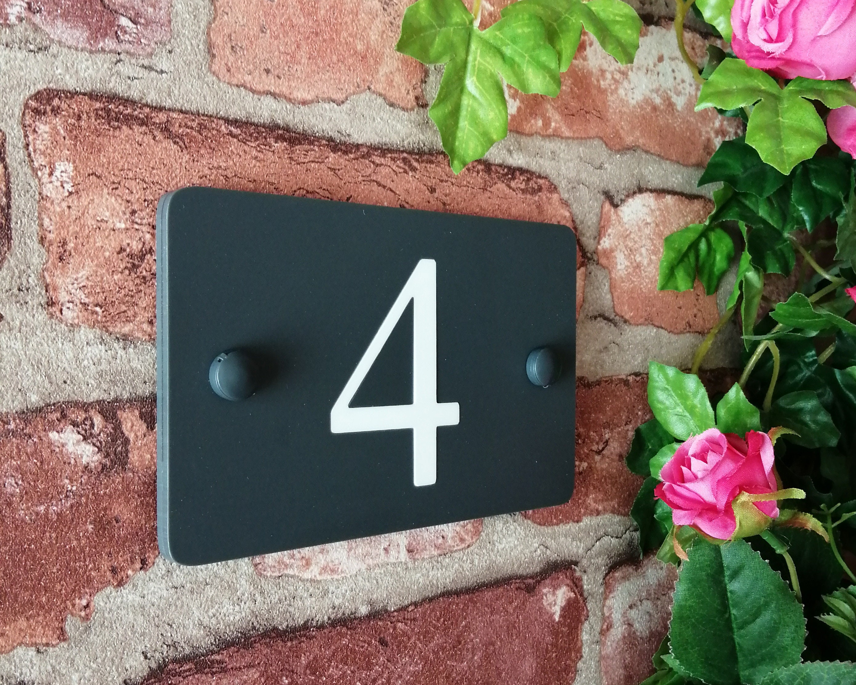 Modern Acrylic House Number Numbers House Sign Inlaid - Etsy UK
