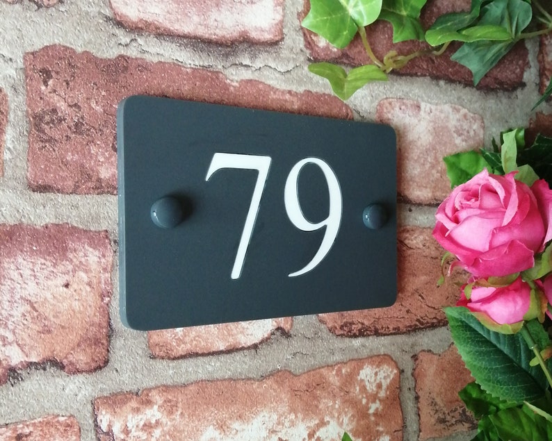 Modern Acrylic House Number Numbers House Sign Inlaid - Etsy UK