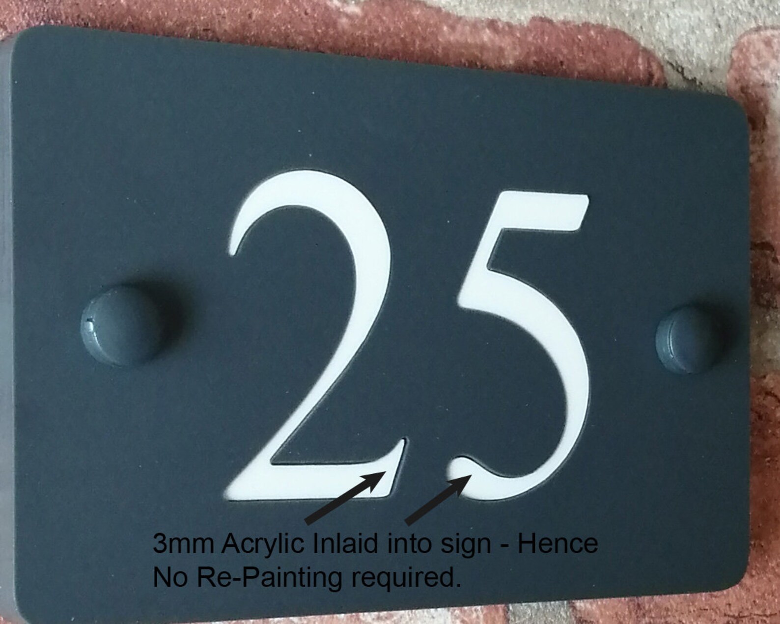 Modern Acrylic House Number Numbers House Sign Inlaid - Etsy UK