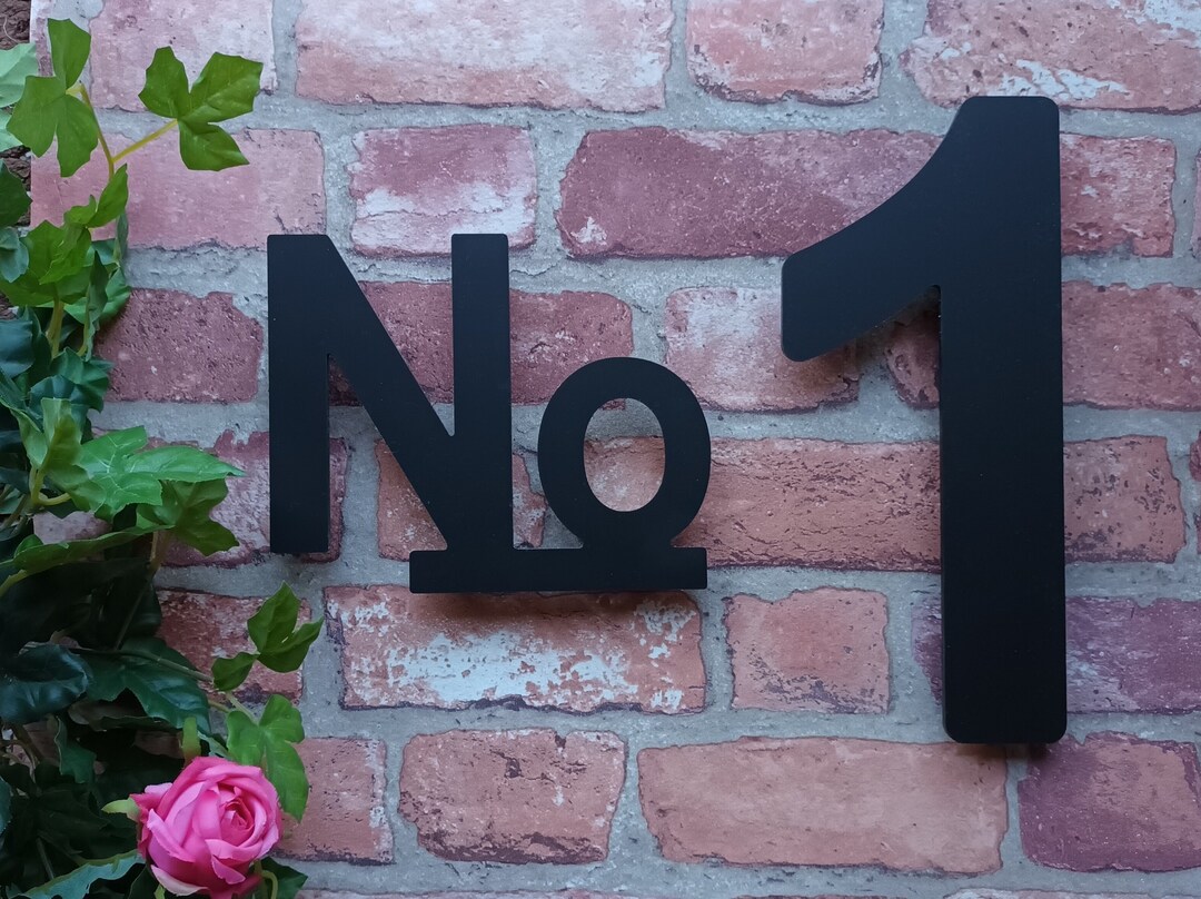 Large, Modern Acrylic House Number, 5mm Thick, Numbers, Floating Digits ...