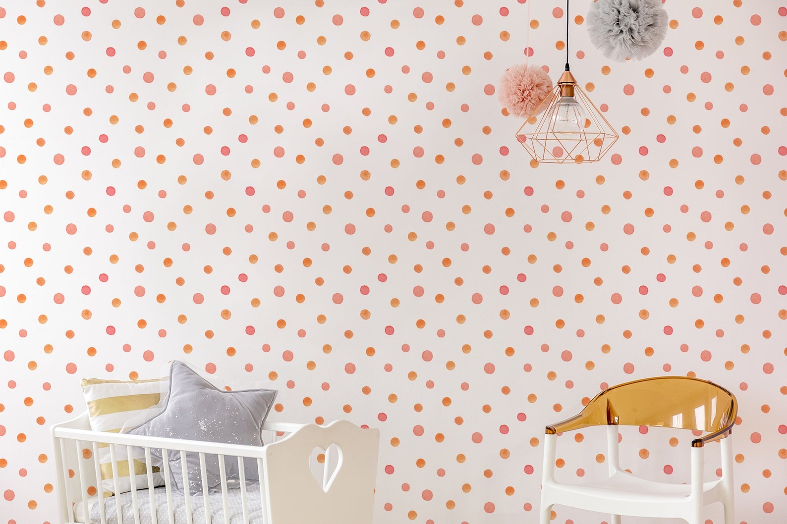 Red Dots Removable Wallpaper Minimalistic Nursery Wallpaper - Etsy