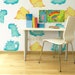 Blue and Yellow Dino Wallpaper Hand Drawn Dinosaur Nursery - Etsy