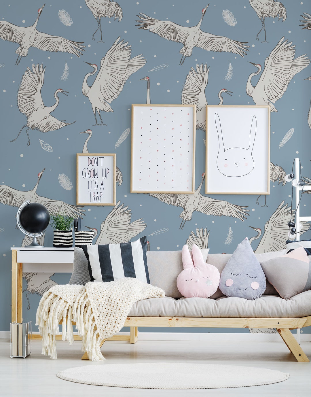 Buy Bird Wallpaper for Nursery, Kids Nursery Wallpaper, Sky Wallpaper ...
