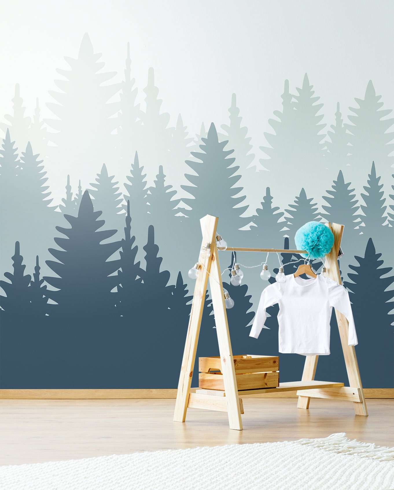 Beautiful Wallpaper With Forest Trees, Peel and Stick Wallpaper for ...