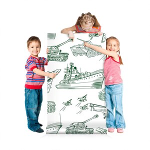 Military Wallpaper for Kids Room, Peel and Stick Wall Mural, Kids ...