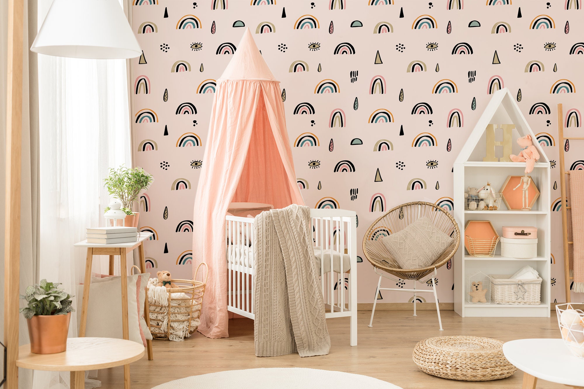 Removable Wallpaper for Kids Room, Peel and Stick Wall Mural With ...