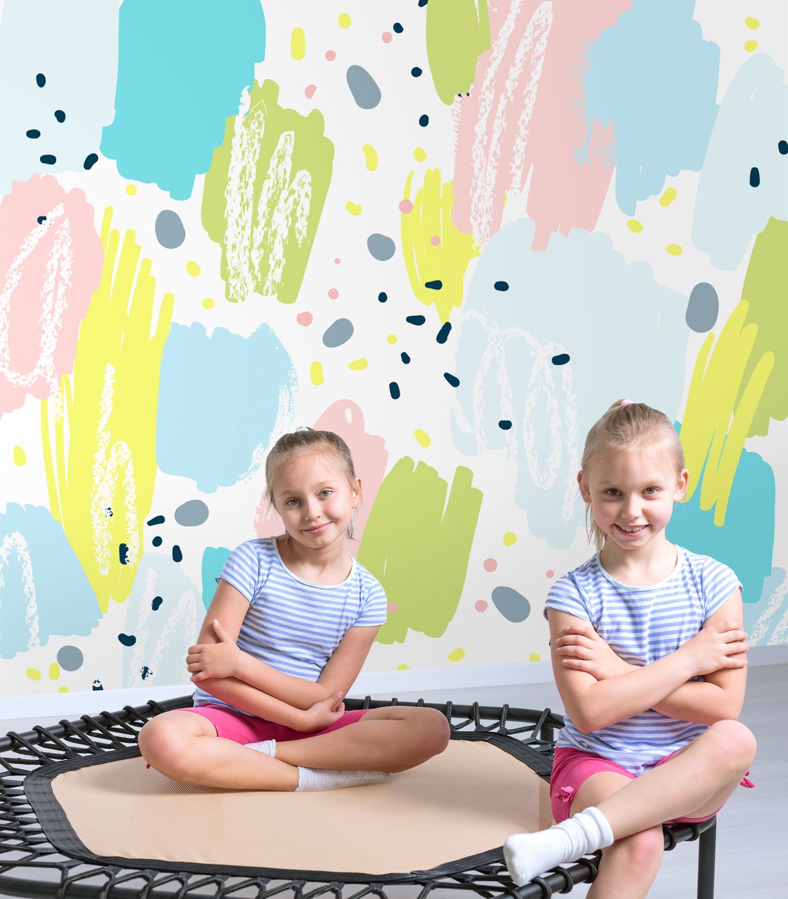 Colorful Removable Wallpaper Abstract Wallpaper Nursery | Etsy