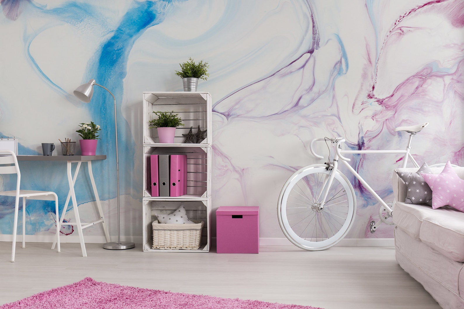 Blue Purple Marble Kids Wallpaper Peel and Stick Wallpaper - Etsy