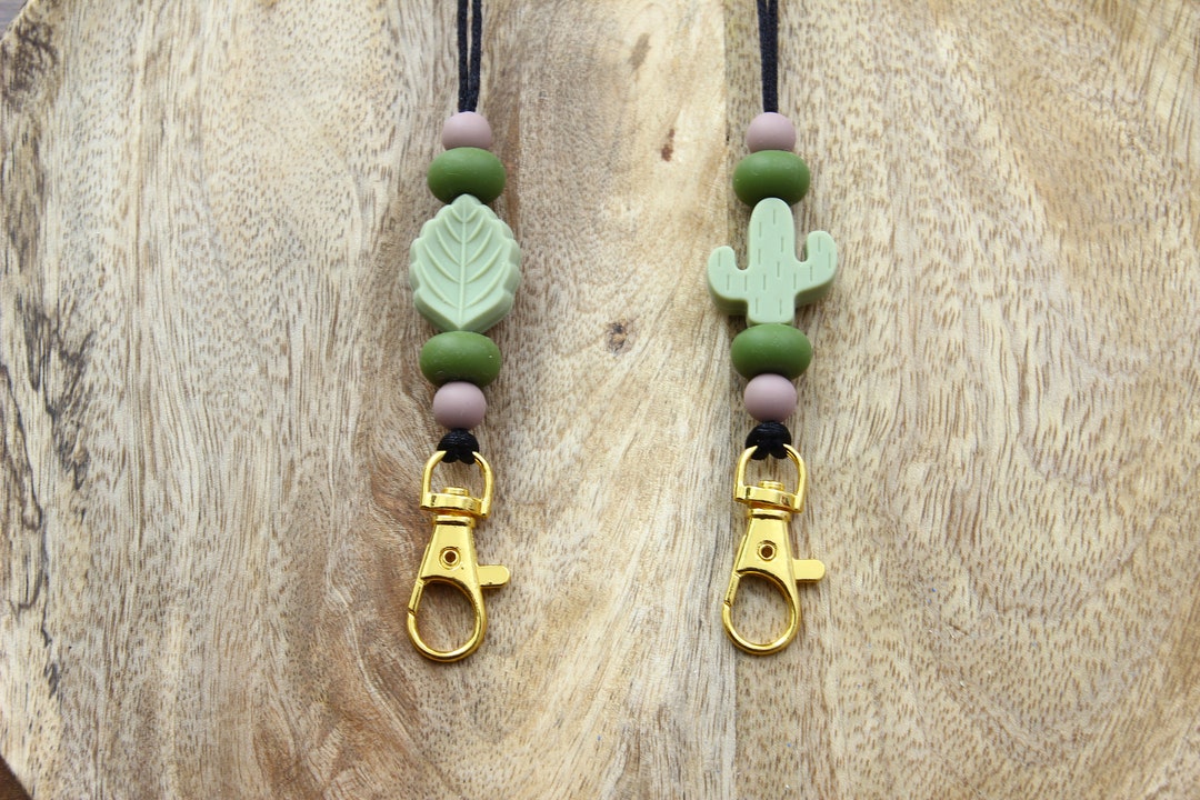 PLANT COLLECTION / Lanyard / Silicone Bead Lanyard / Teacher Lanyard ...
