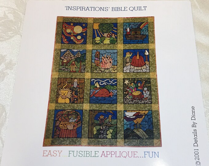 Inspirations Bible Quilt Pattern by Diane. Easy, Fusible Applique ...