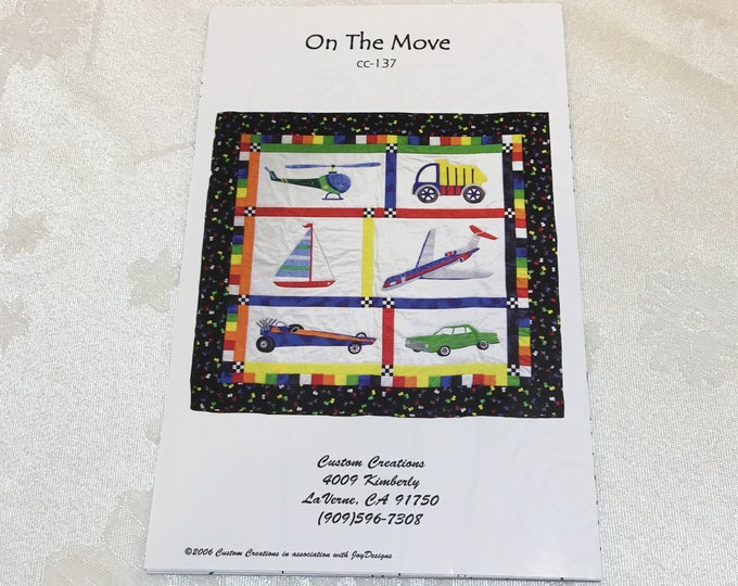 On the Move Cc-137 Transportation Quilt Pattern. Plane, Helicopter ...