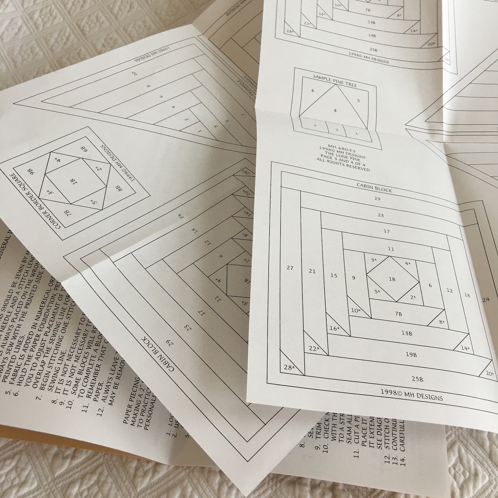 Pine Tree Quilt Pattern. Choose From the Lone Pine Paper Foundation ...