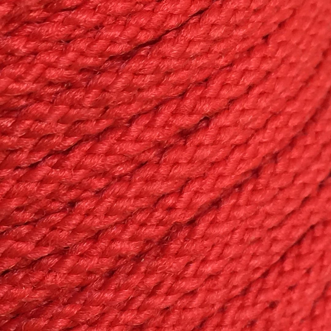 Red 6mm Braided Cord for Weaving, Sewing and Drawstring Bags. Cotton ...