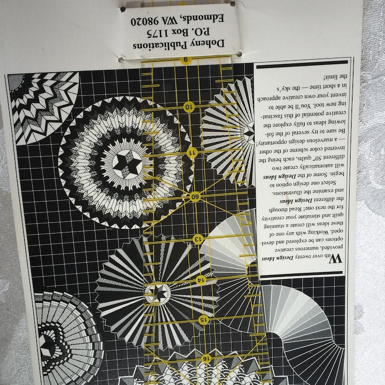 Vintage 9 Degree Circle Wedge Ruler by Marilyn Doheny. Rotary Cutting ...