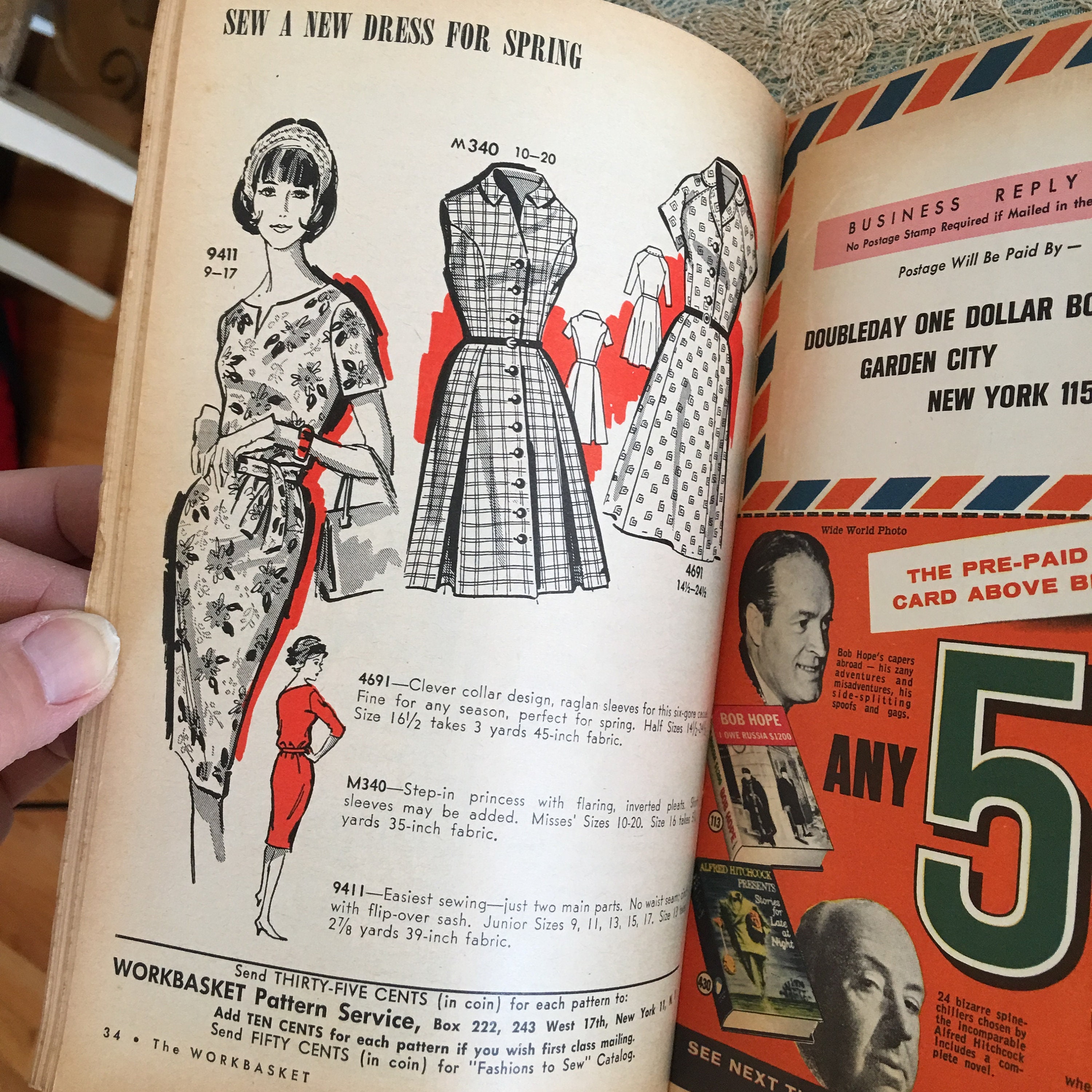 Vintage 1958 the Workbasket. Months March and April. Includes Lace ...