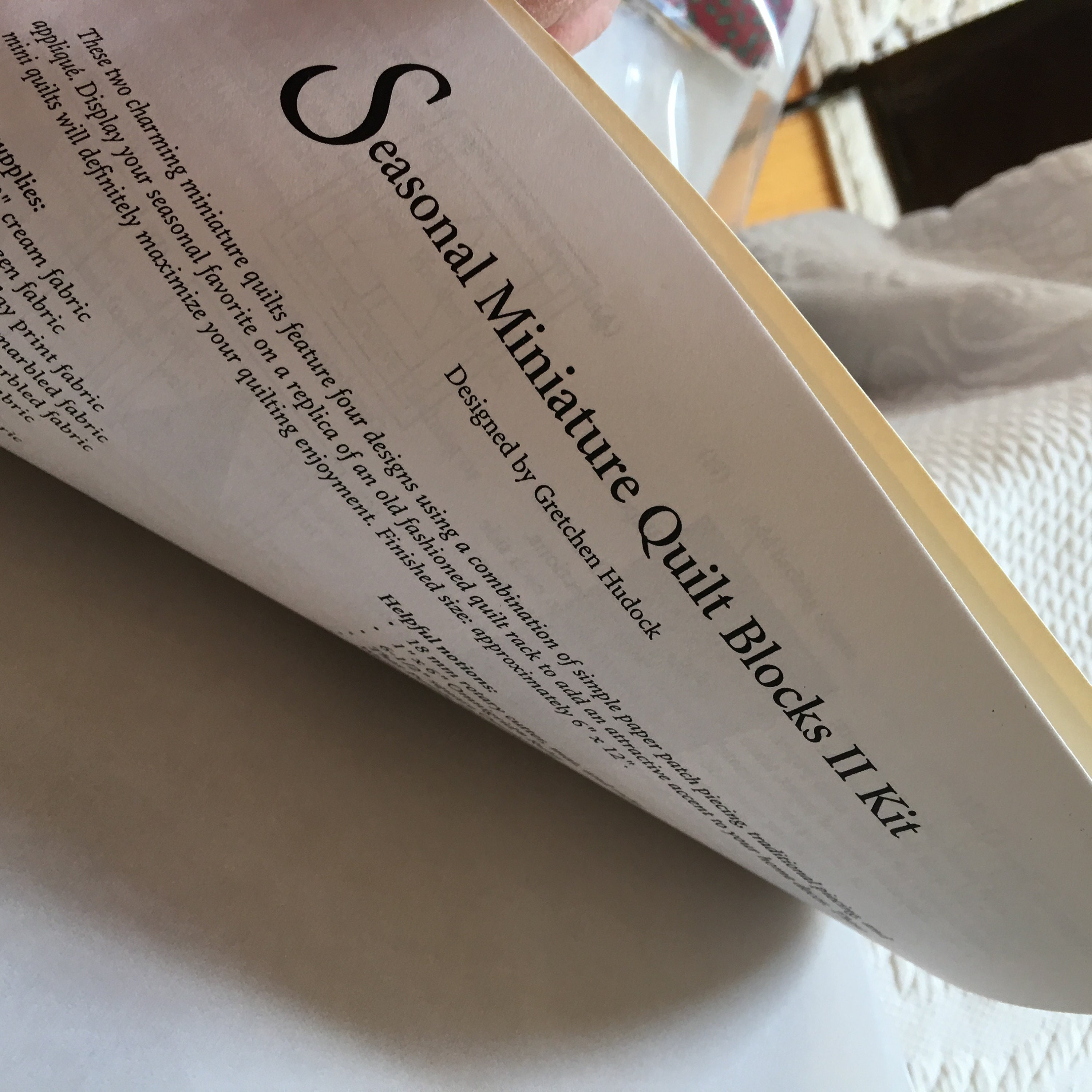 Seasonable Miniature Quilt Blocks II Kit. for Nancy's - Etsy