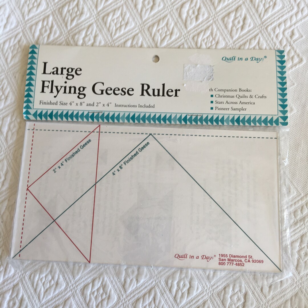 Large Flying Geese Ruler, Finished Size 4" X 8" and 2" X 4" and Smaller ...
