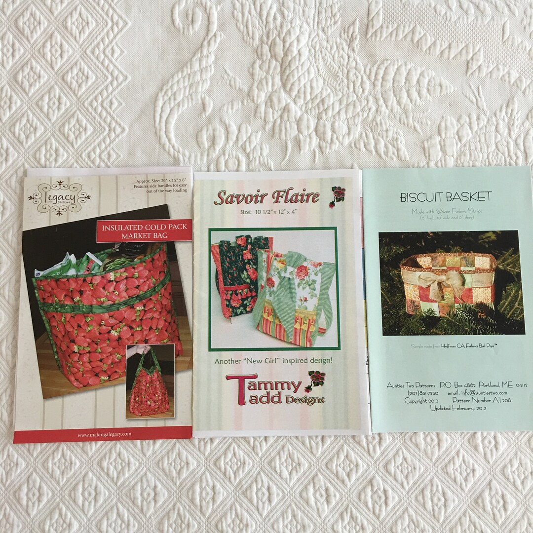 Fabric Container & Bag Sewing Pattern: Insulated Market Bag, Savoir ...