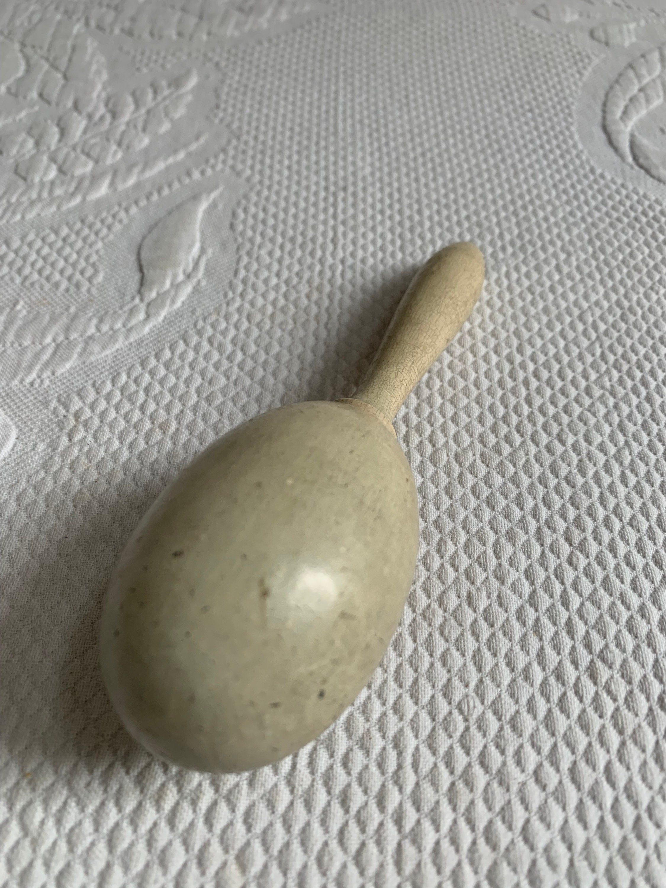 Antique White Wooden Darning Egg for Darning Socks and Other Wovens ...