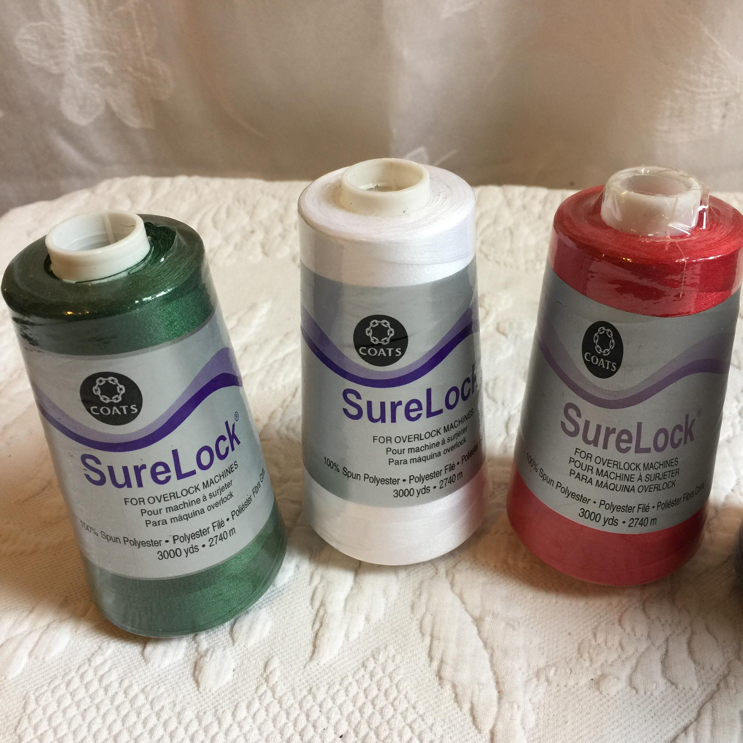 Surelock Thread 100% Spun Polyester 3000 Yards Thread for Overlock ...