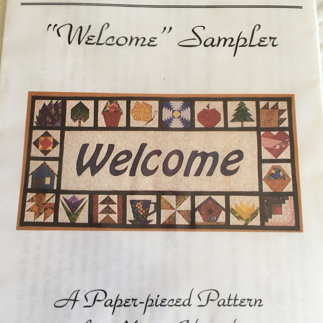 Vintage Welcome Sampler Wall Quilt Paper Pieces Pattern by Nancy ...