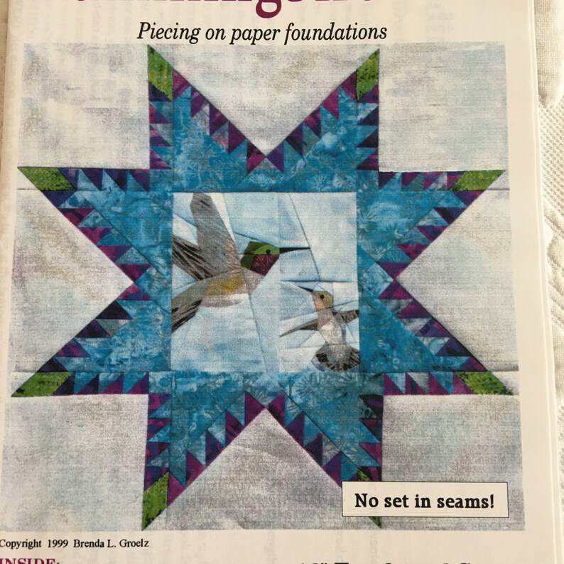 Hummingbird Quilt Pattern, Hummingbird Pair Feathered Friends by Gray ...