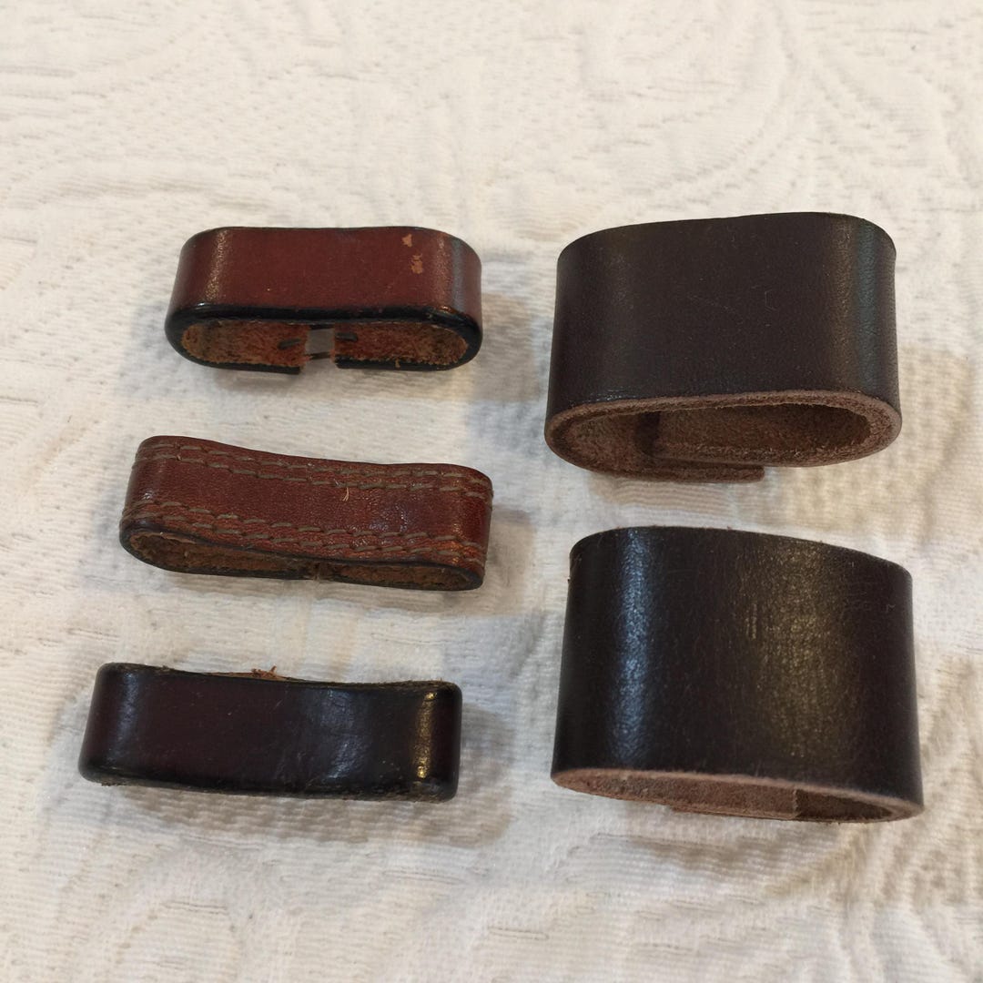 Vintage Leather Belt Keepers: Tapered End Holders, Set of 5. - Etsy