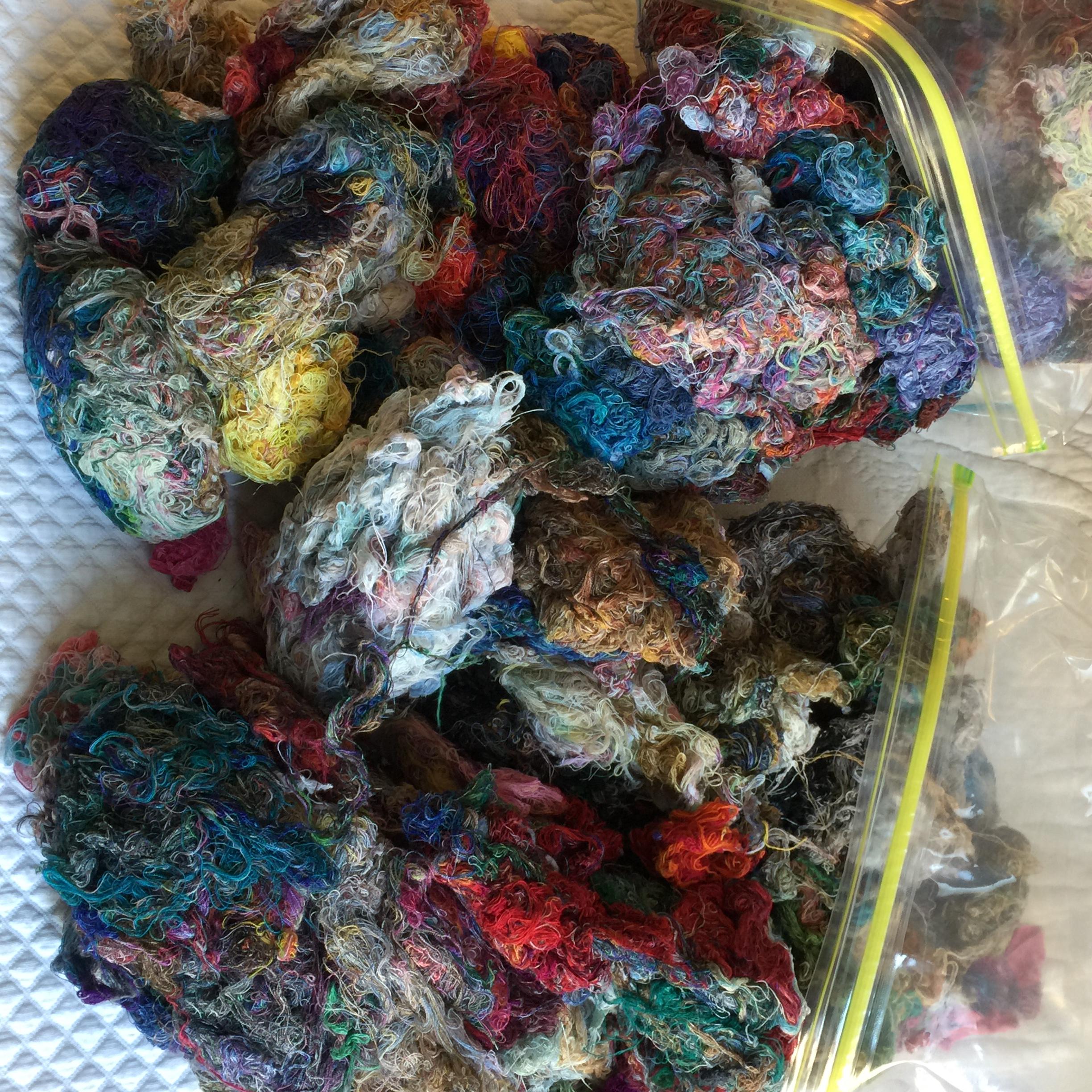 Vintage Collection of Threads Pulled From Fabric Edges When Fabric Was ...