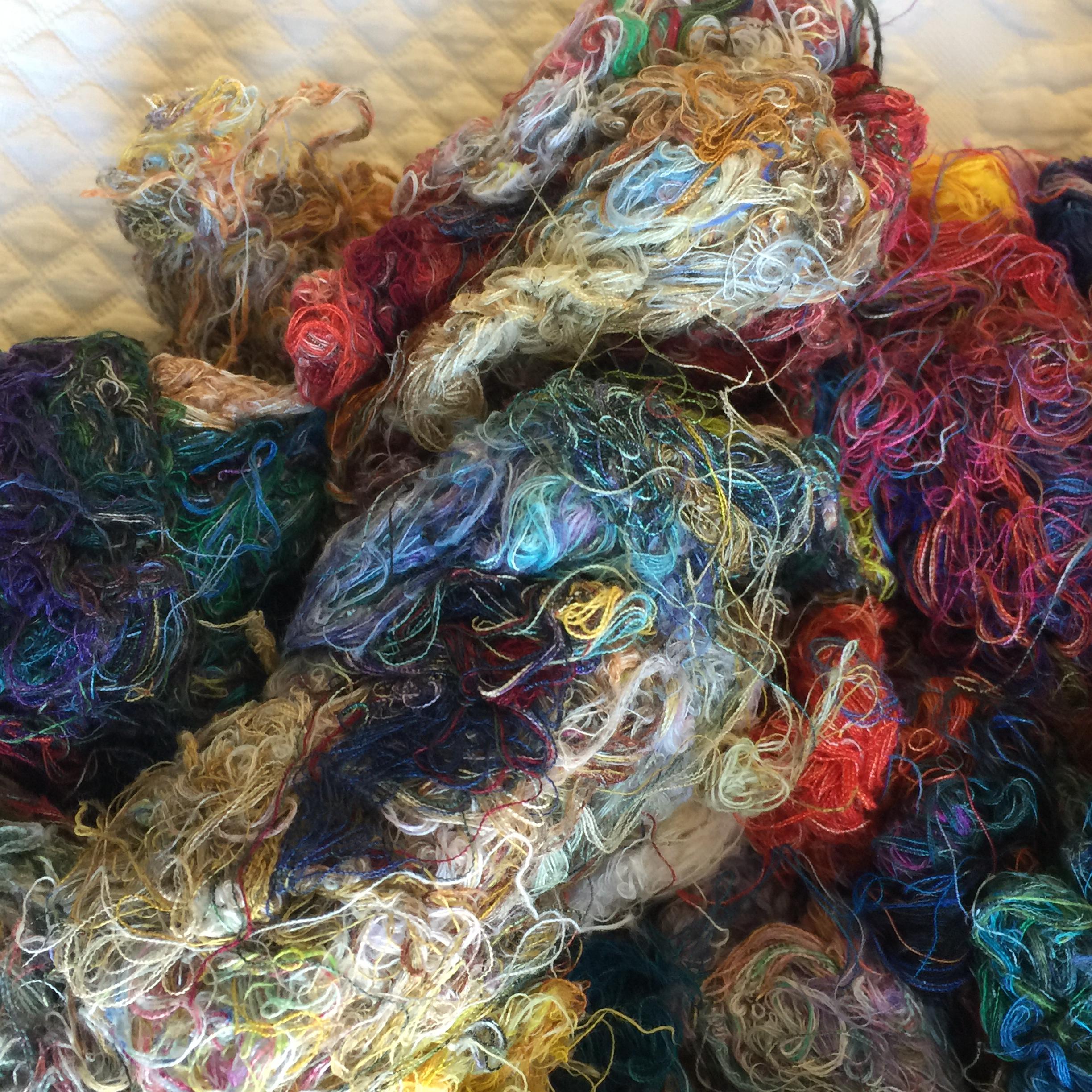 Vintage Collection of Threads Pulled From Fabric Edges When Fabric Was ...