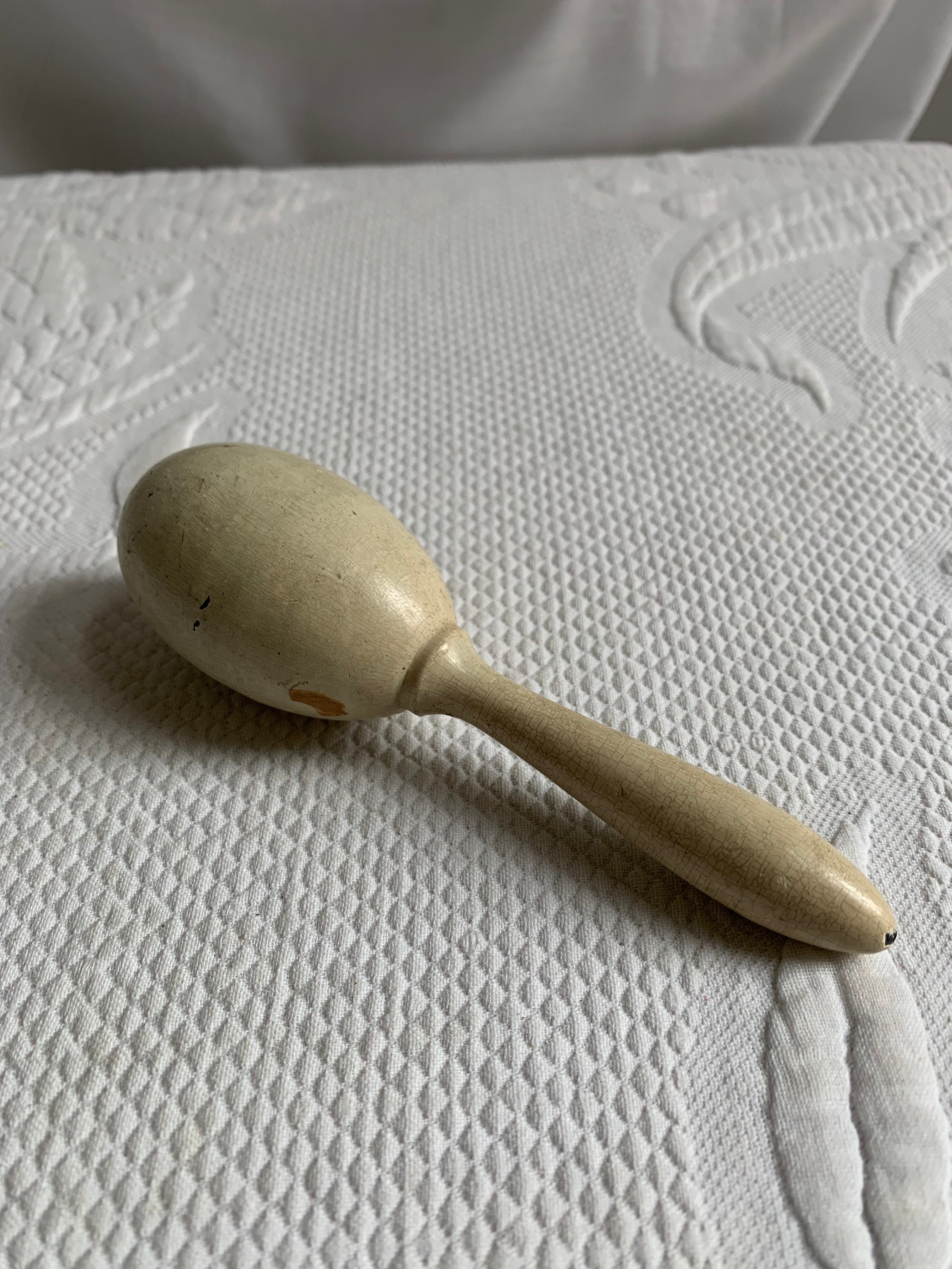 Antique White Wooden Darning Egg for Darning Socks and Other Wovens ...