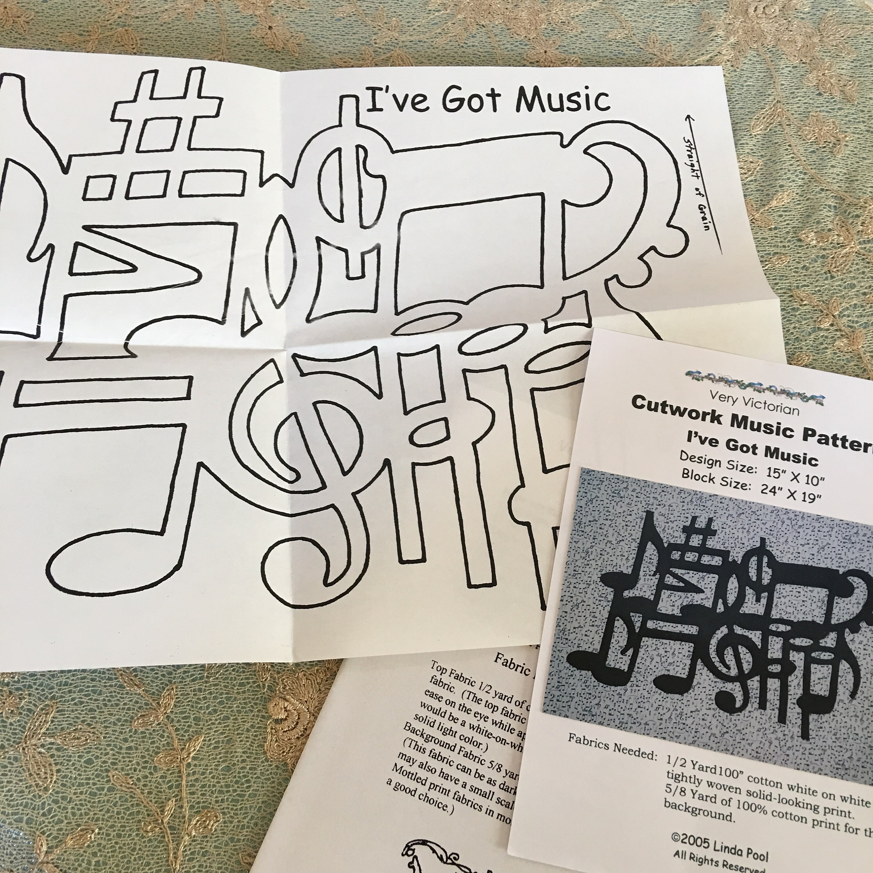 I've Got Music Cutwork Applique Pattern: Needle-turn Technique. - Etsy