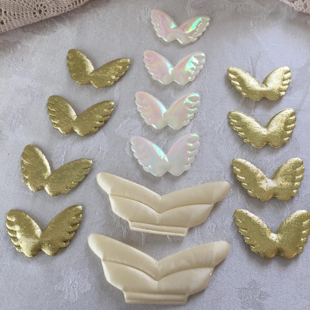 Small Puffed Angel Wings for Crafting. Choose 2 4" X 1 3/4" Cream Wings ...