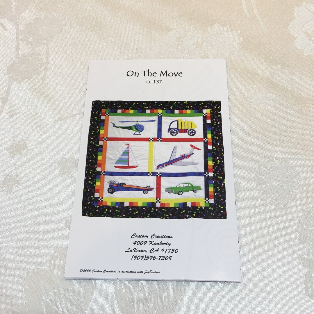 On the Move Cc-137 Transportation Quilt Pattern. Plane, Helicopter ...