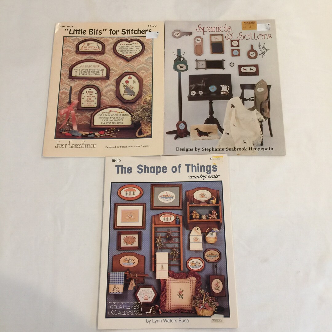 Vintage Patterns for Small Wall Counted Cross Stitch Pattern Booklets ...
