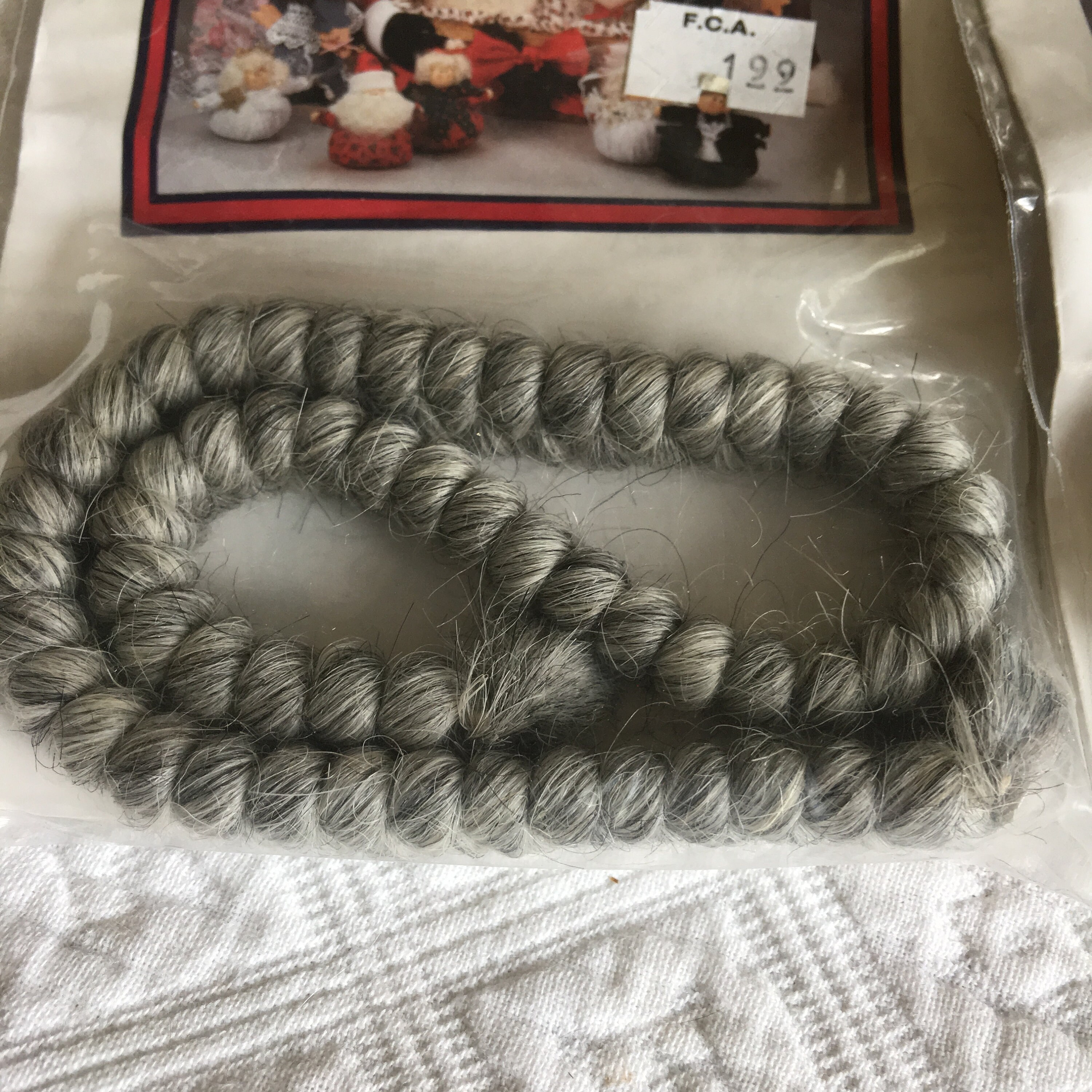 Vintage Curly Crepe 100% Wool Hair. All Cooped Up. Beautiful, Natural ...