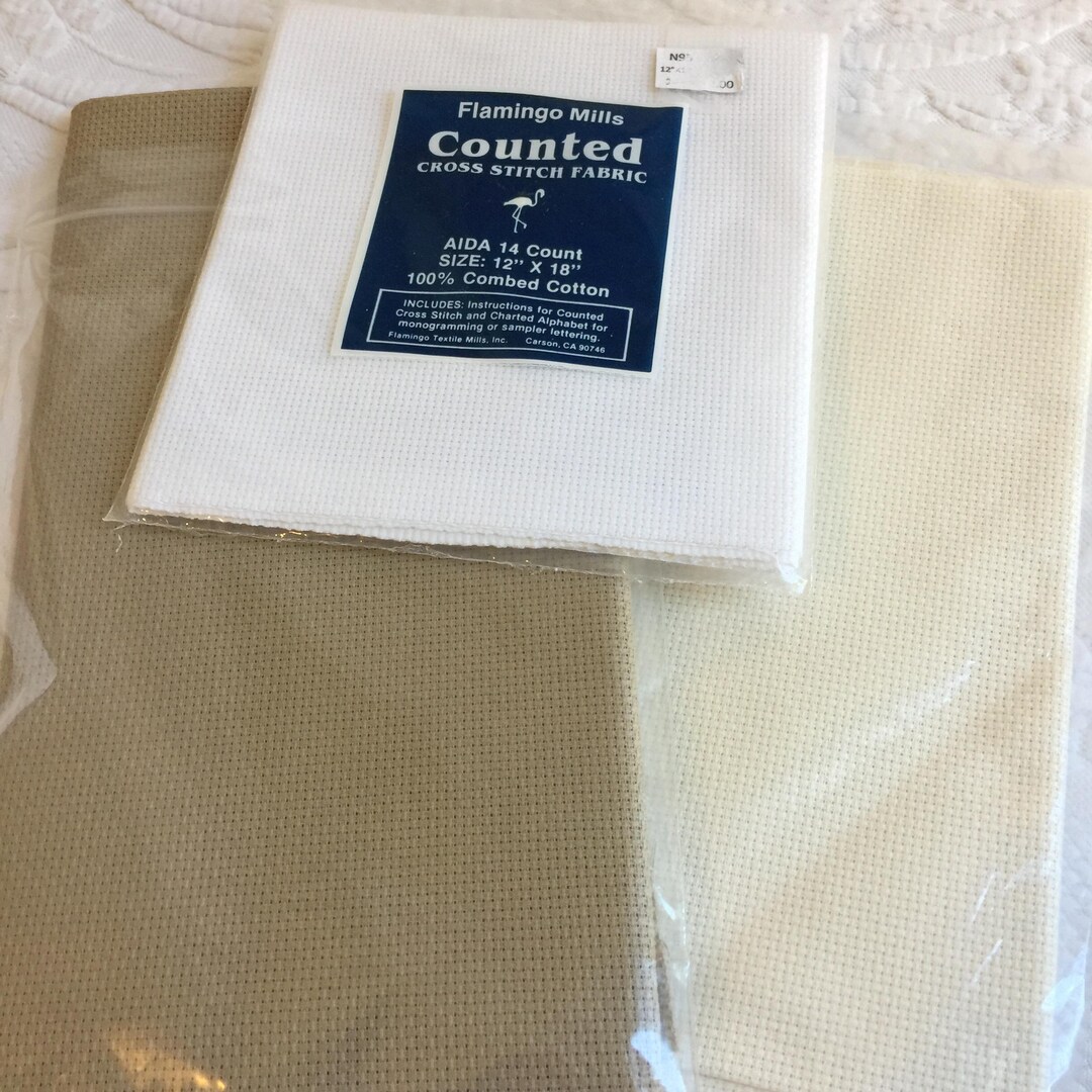 Choose Color of Aida Cloth for Counted Cross Stitch Projects. 14 Count ...