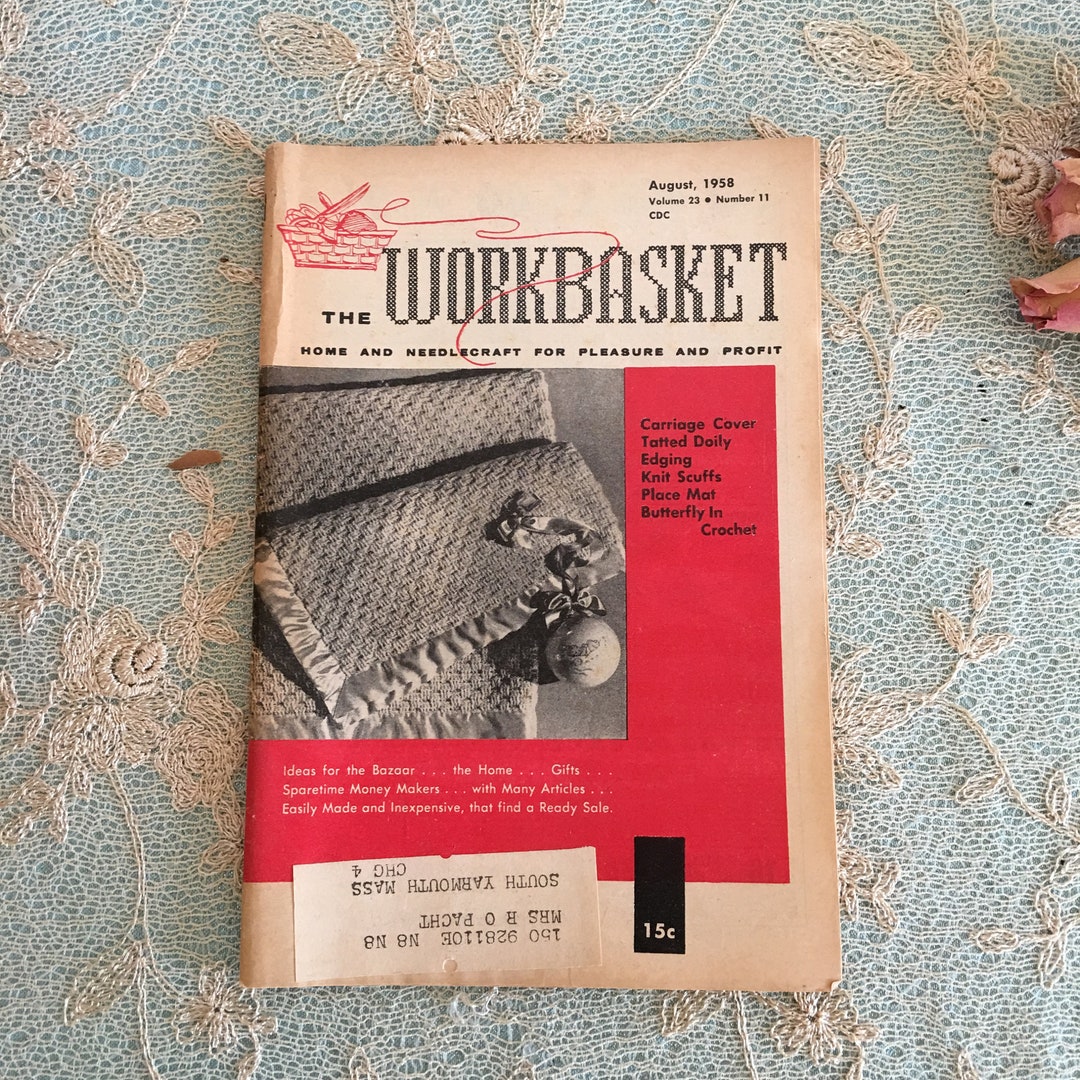 Vintage 4 Issues, 1958 to 1964. the Workbasket. Includes Lace Patterns ...
