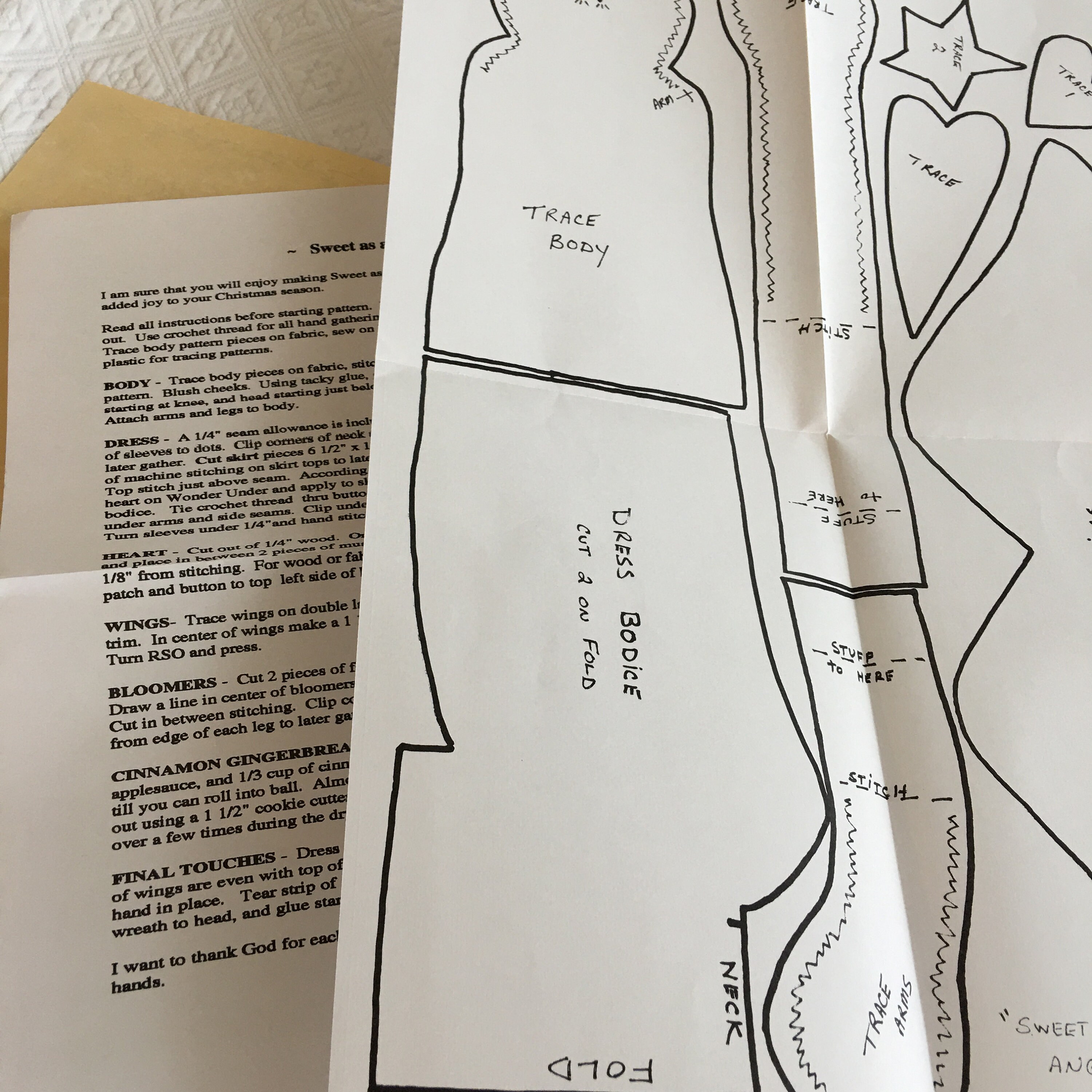 Choose From 3 Stuffed Angel Pattern. Fruitful Hands by Susan Backlund ...