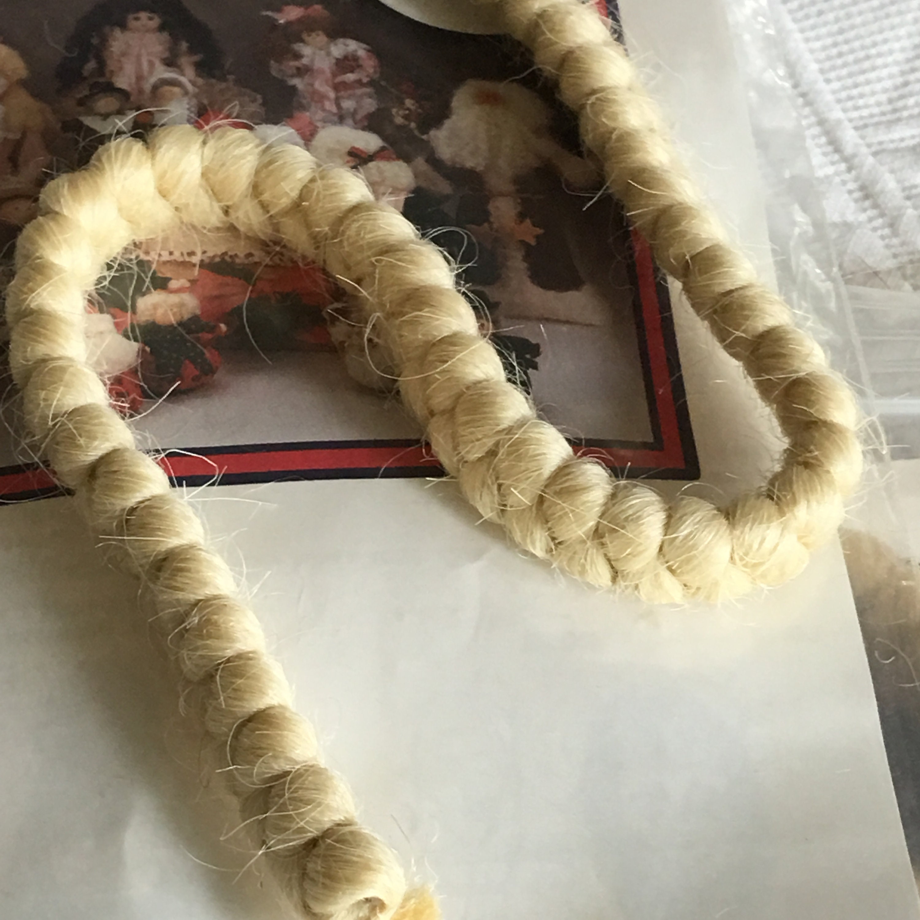 Vintage Curly Crepe 100% Wool Hair. All Cooped Up. Beautiful, Natural ...