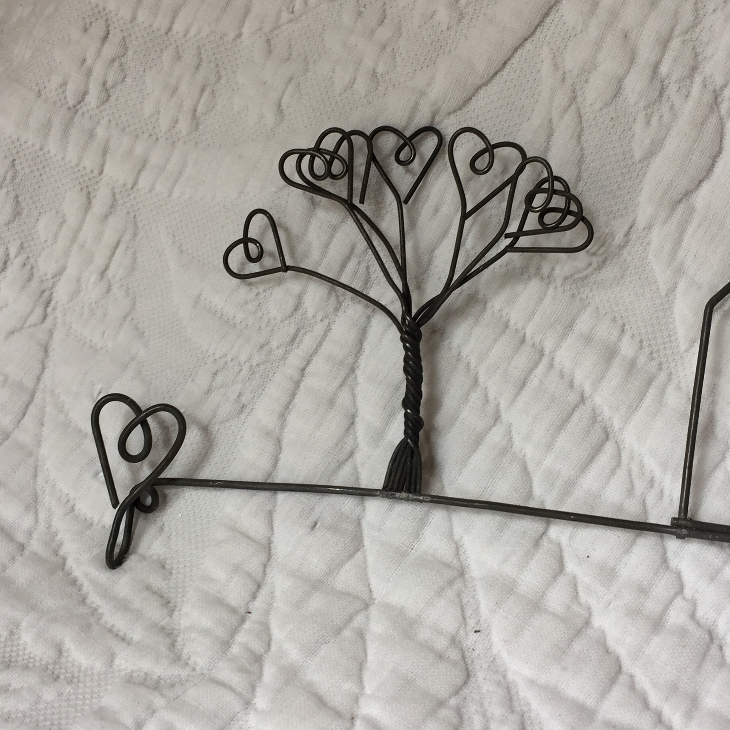 Wire House and Trees Dowel Holder Small Quilt Hanger. Decorative Wall ...