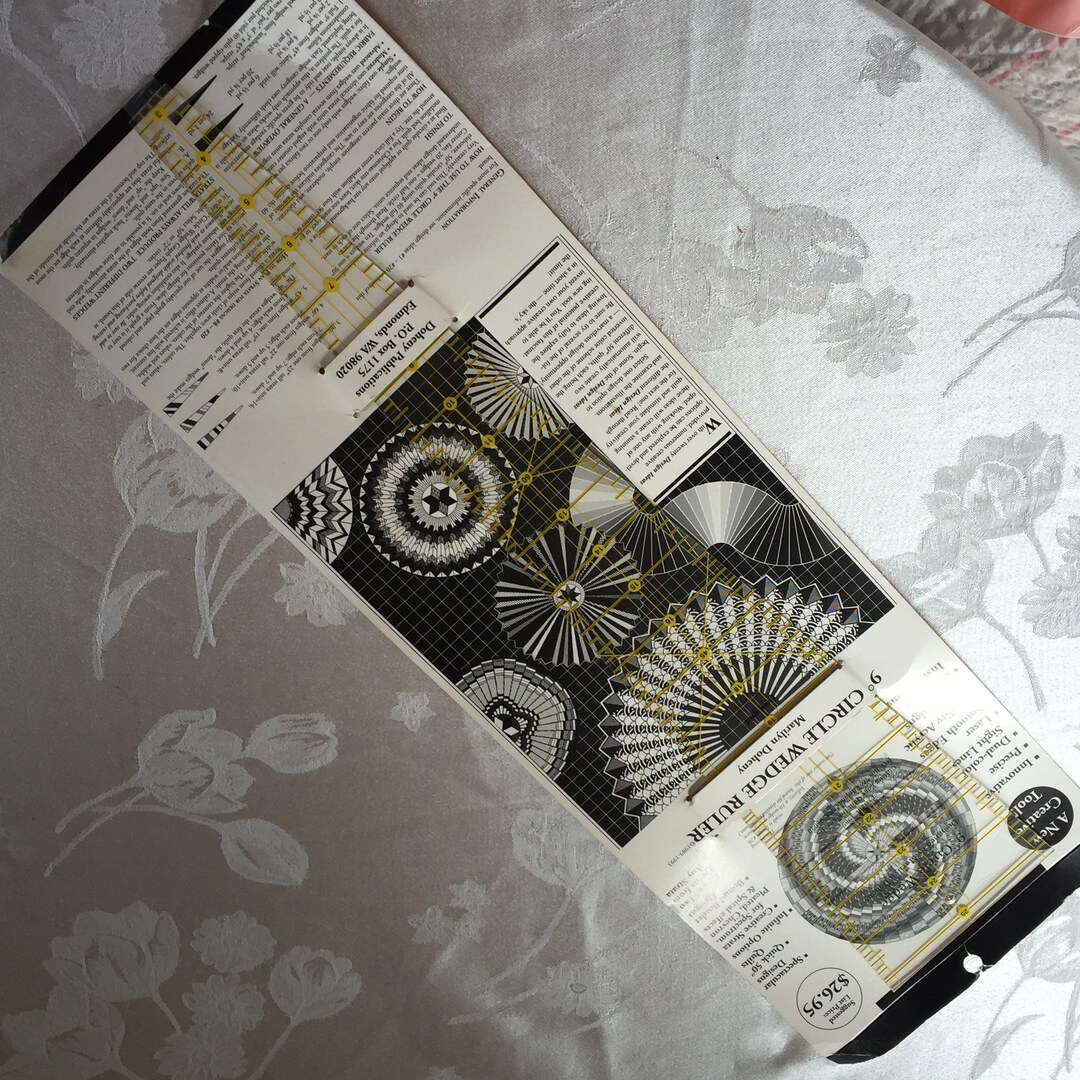 Vintage 9 Degree Circle Wedge Ruler by Marilyn Doheny. Rotary Cutting ...