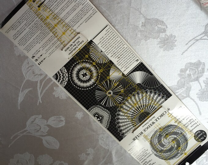 Vintage 9 Degree Circle Wedge Ruler by Marilyn Doheny. Rotary Cutting ...