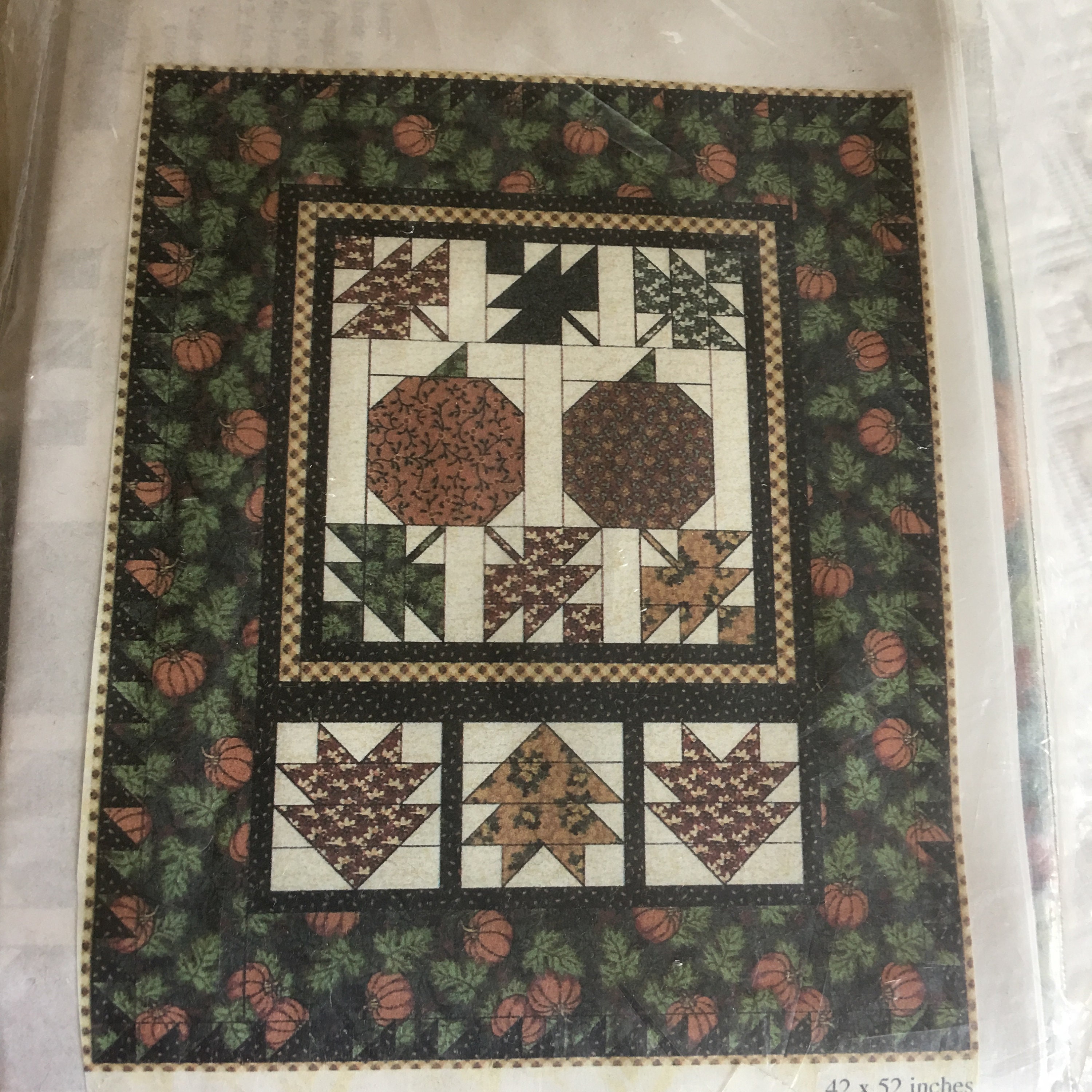 Kit for Fall Leaves and Pumpkins Quilt. Autumn Glow Quilt in a - Etsy ...