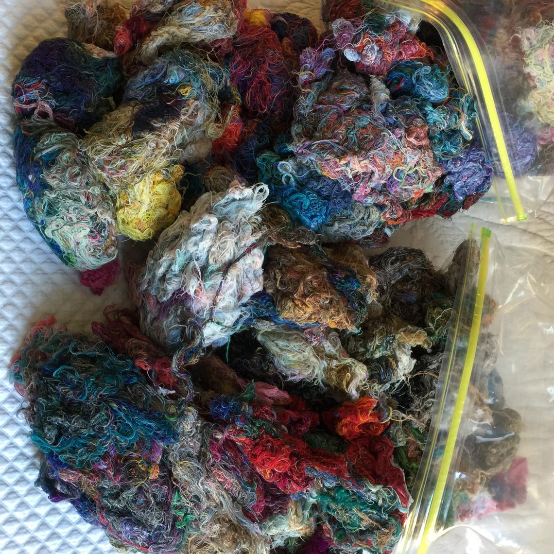 Vintage Collection of Threads Pulled From Fabric Edges When Fabric Was ...