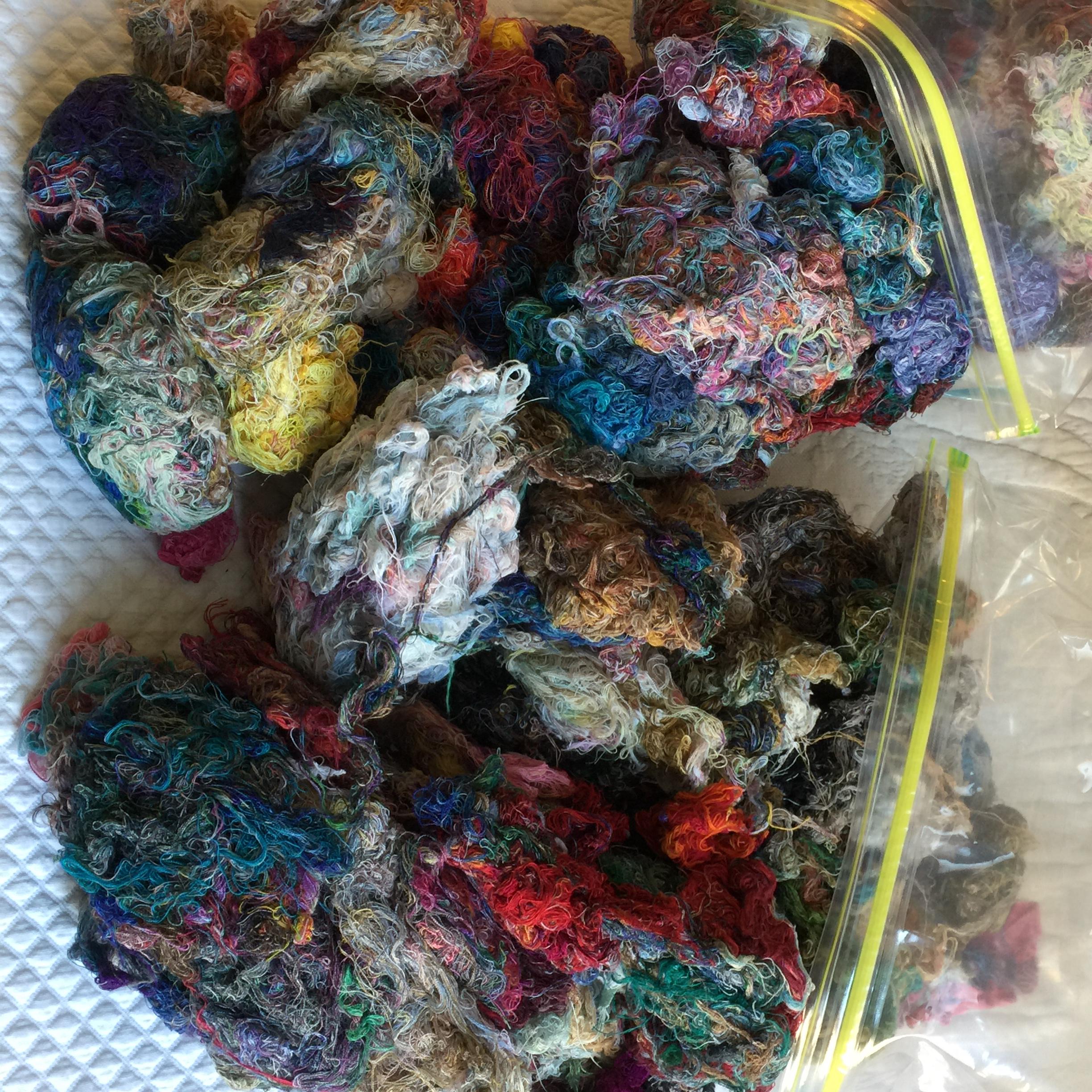Vintage Collection of Threads Pulled From Fabric Edges When Fabric Was ...