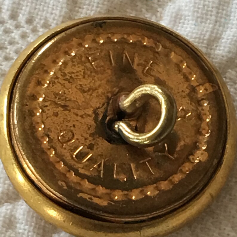 Vintage 3 Military Brass Buttons. Marked Fine Quality With Two Stars on ...