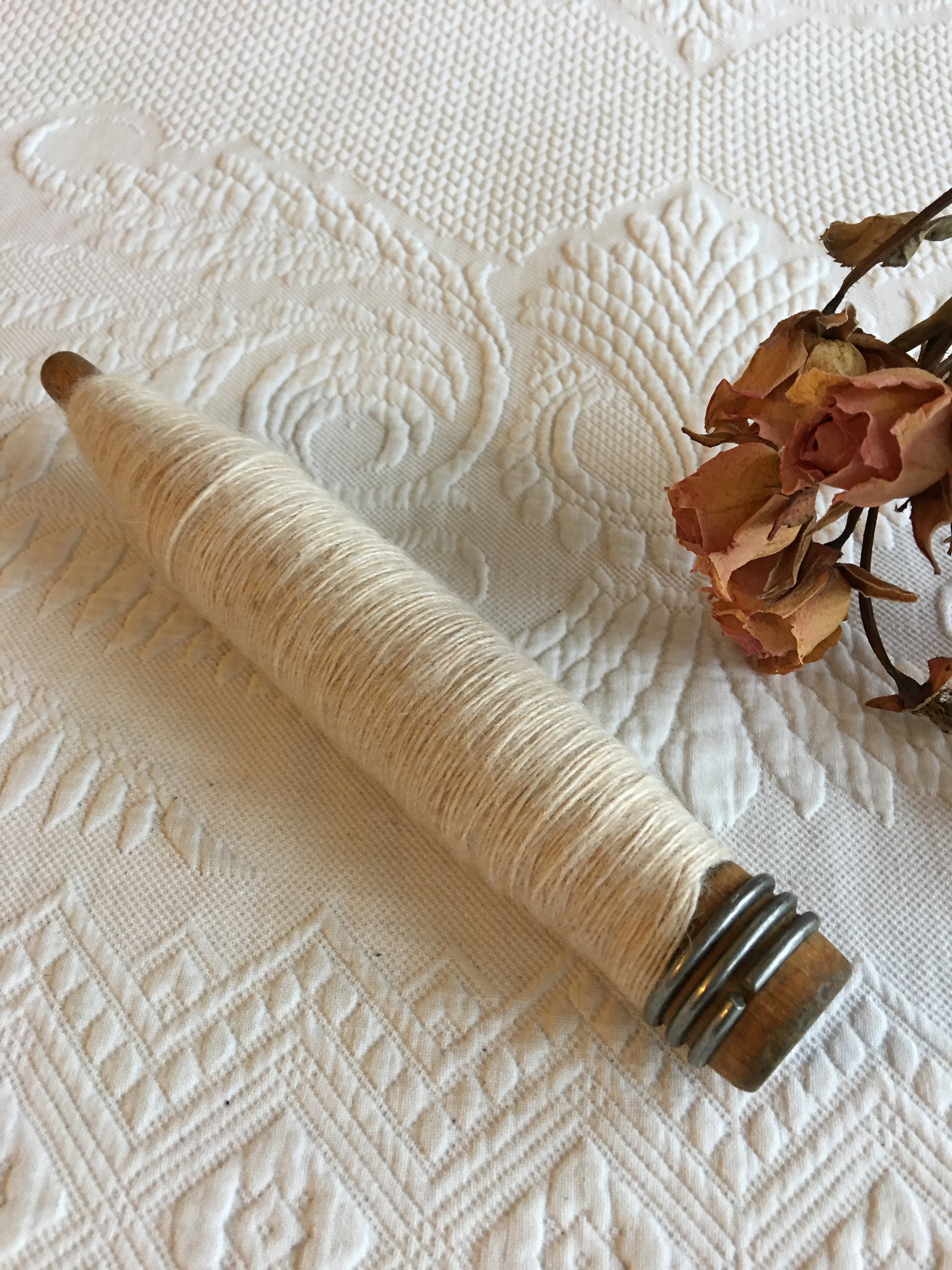 Antique Red or White Thread Spool. Original Spools Full of Thread. This ...