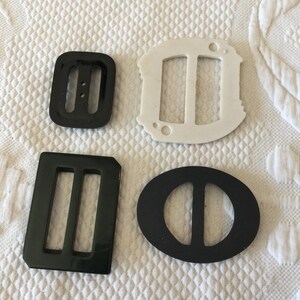 Vintage 1950s Plastic Buckle. Choose Your Color and Shape. Use for a ...