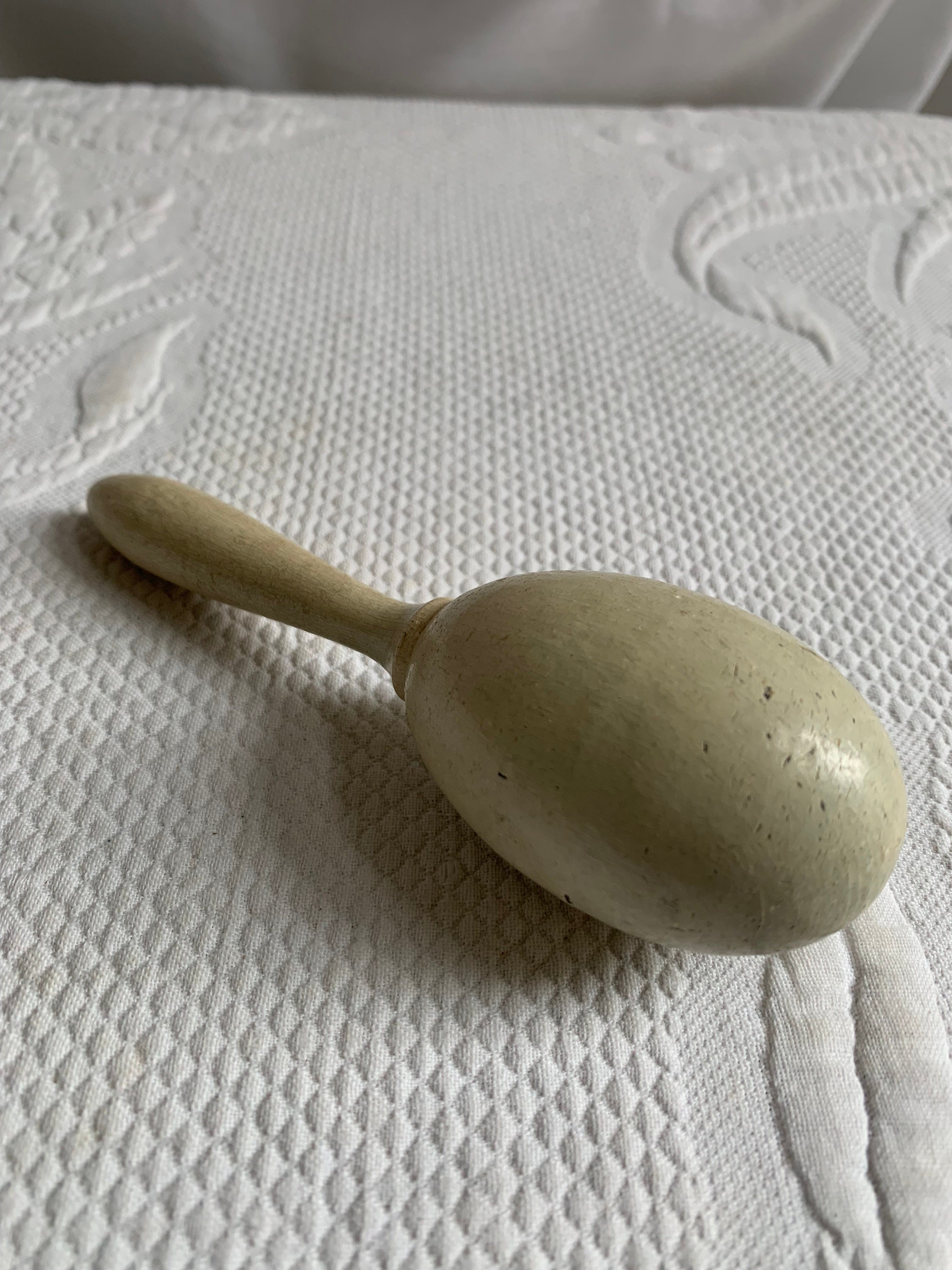 Antique White Wooden Darning Egg for Darning Socks and Other Wovens ...